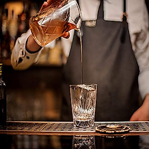 Cocktail Mixing Glass - Bar Mixing Pitcher for Stirring Drinks - 1/4-inch Thick Walls - 17-ounce, 2 Drink Capacity