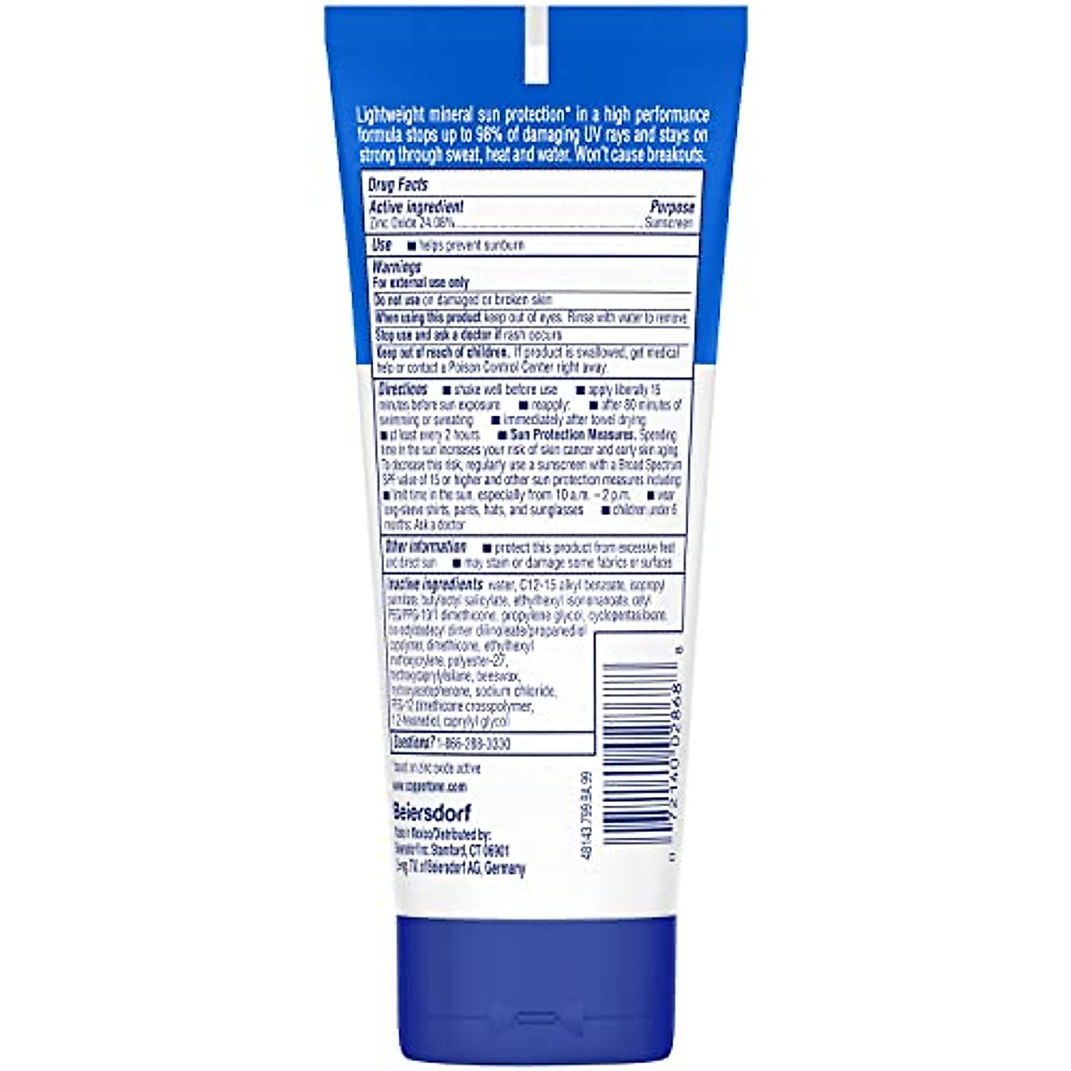 Coppertone Sport Mineral SPF 50 Zinc Oxide Mineral Sunscreen Multi Pack, Sport Mineral Body Sunscreen Lotion & Sport Mineral Face Sunscreen Lotion (5 fl. oz. + 2.5 fl. oz. Bundle)