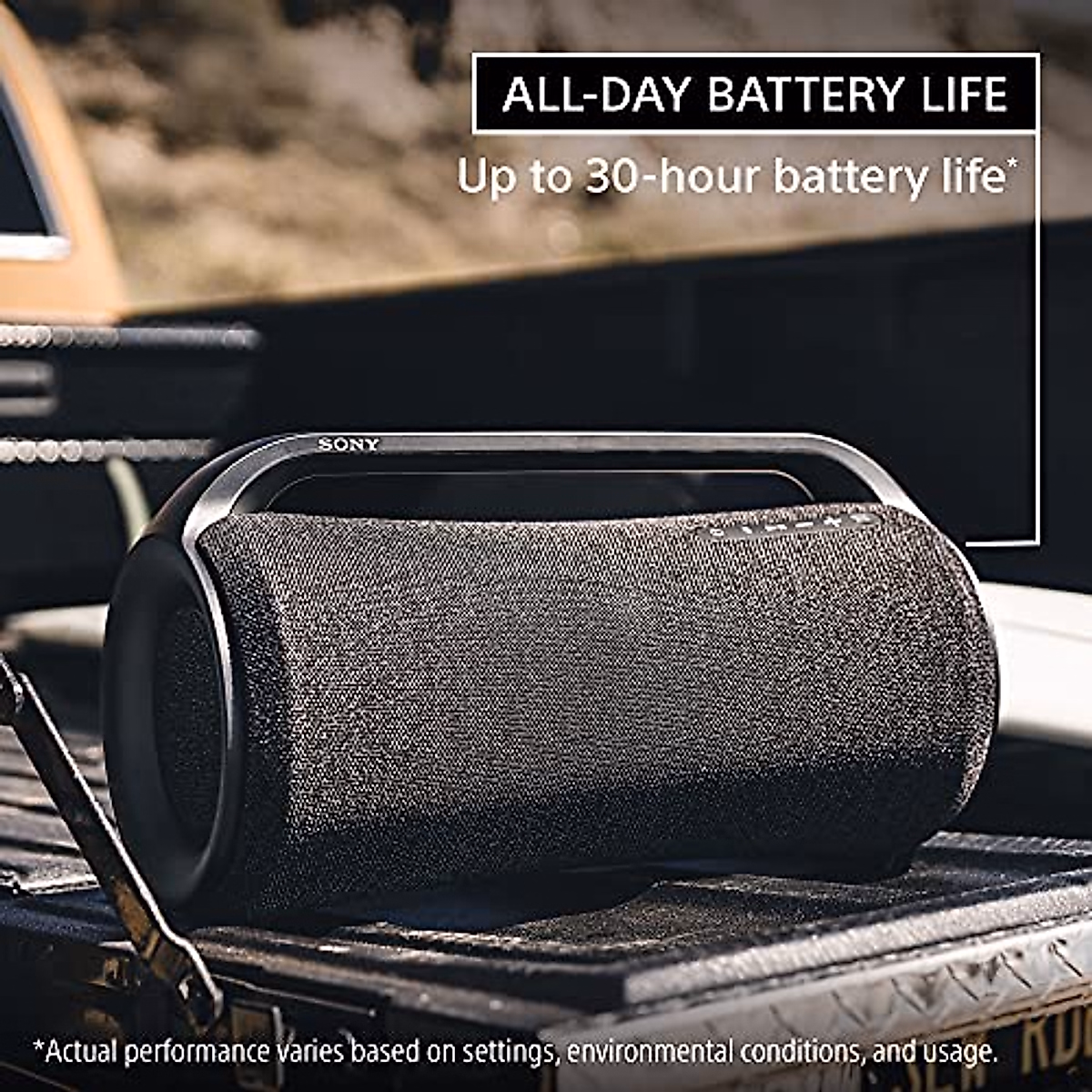 Sony SRS-XG500 X-Series Wireless Portable Bluetooth Boombox Party-Speaker with Big Powerful Sound, IP66 Water-resistant and Dustproof, 30 Hour-Battery, LED Ring Lighting, Speaker for Home and Outdoor