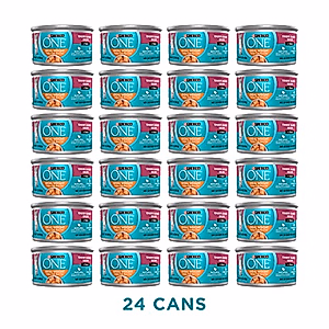 Purina ONE Natural Weight Control Wet Cat Food, Ideal Weight Tender Salmon Recipe - (24) 3 Oz. Pull-Top Cans