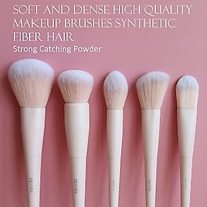 Makeup Brushes, Dpolla 15Pcs Complete Synthetic Makeup Brush Set with Professional Foundation Brushes Powder Concealers Eye shadows Blush Makeup Brush for Perfect Makeup (Pink)