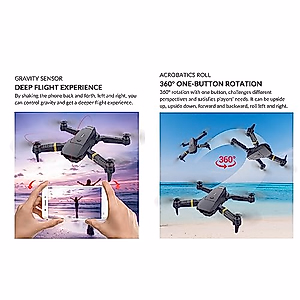 Raptor 8K Drone - Mini Drone with 4K HD Video Camera - Professional Drone for Beginners Kids and Adults - Foldable Quadcopter, Panoramic Mode 120º, Slow Motion Mode, 360º Rotation
