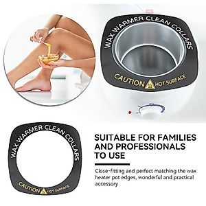 10pcs Wax Warmer Collar, Professional Wax Heater Protective Ring, Wax Warmer Clean Collars Wax Machine Accessories for Most Standard Size Wax Heaters (Square)