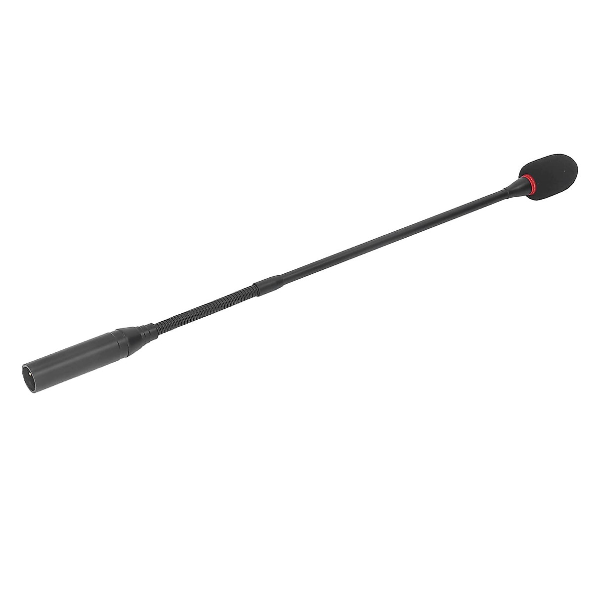 KIMISS Microphone, Podium Microphone 17.7in Flexible Noise Reduction Plug in Desktop Condenser Microphone with Power Indicator for Meeting Rooms