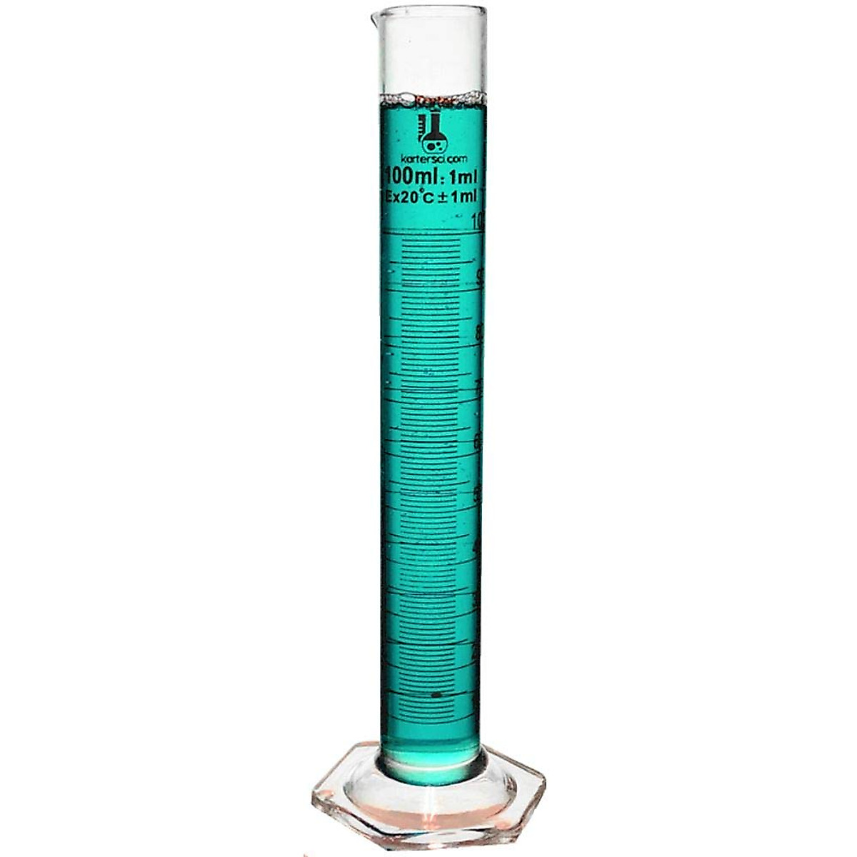 Beaker, Flask, Cylinder Set, 3.3 Boro. Glass - 3 Pieces - 250ml Beaker, 250ml Flask and 100ml Cylinder, Karter Scientific 214Z2