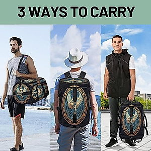 Ballet Logo Teal（01） Gym Duffle Bag for Traveling Sports Tote Gym Bag with Shoes Compartment Water-resistant Workout Bag Weekender Bag Backpack for Men Women