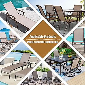 Lumpro 1/4'' Vinyl Sling Chair Spline Solid Awning Cord Replacement for Patio Fabric Chaise Lounge Outdoor Sling Chair Lawn Garden Pool Furniture Repair (25 Ft)