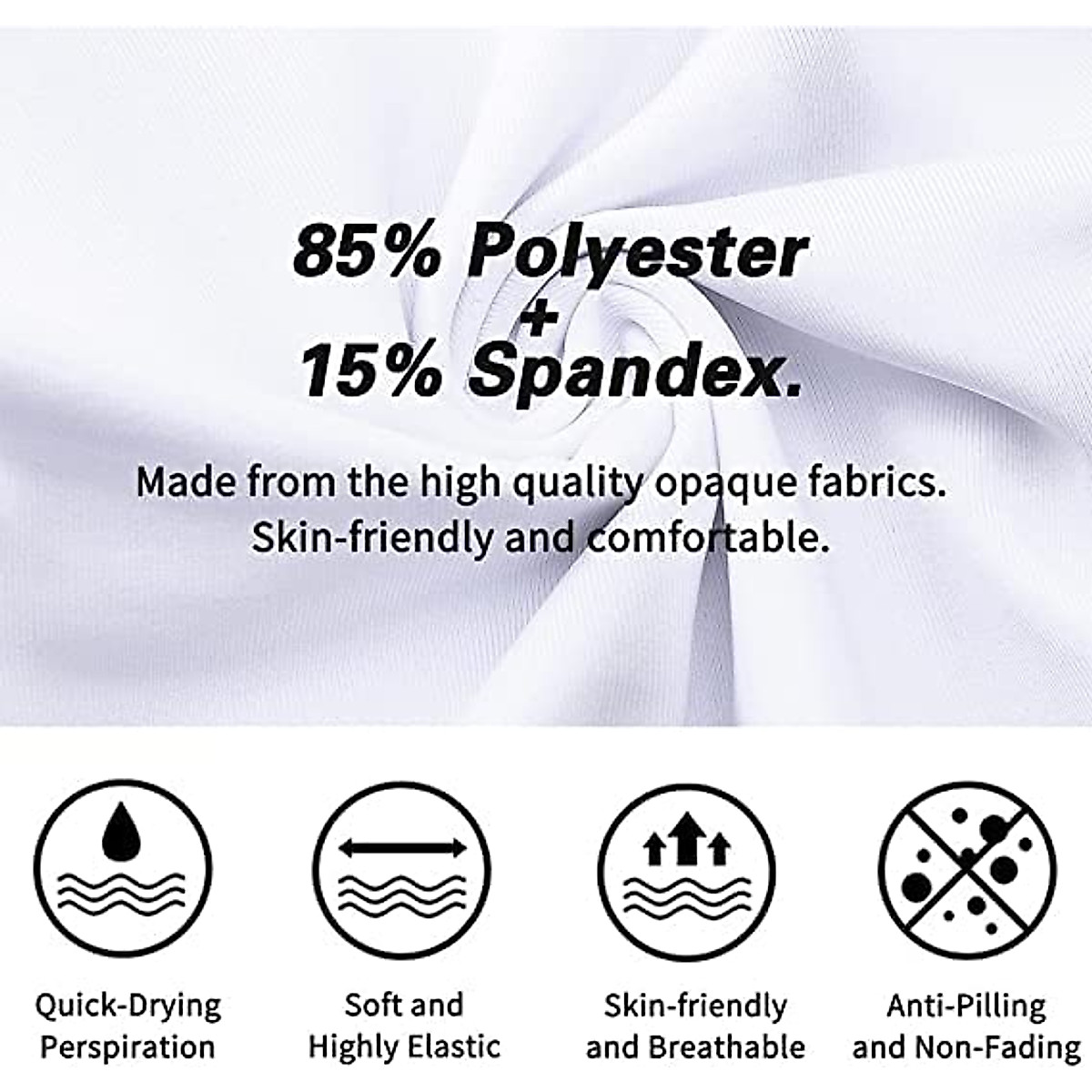 EARGFM Men's Compression Pants Athletic Leggings Workout Running Tights Dry Base Layer with Pockets Active Cycling Pants White