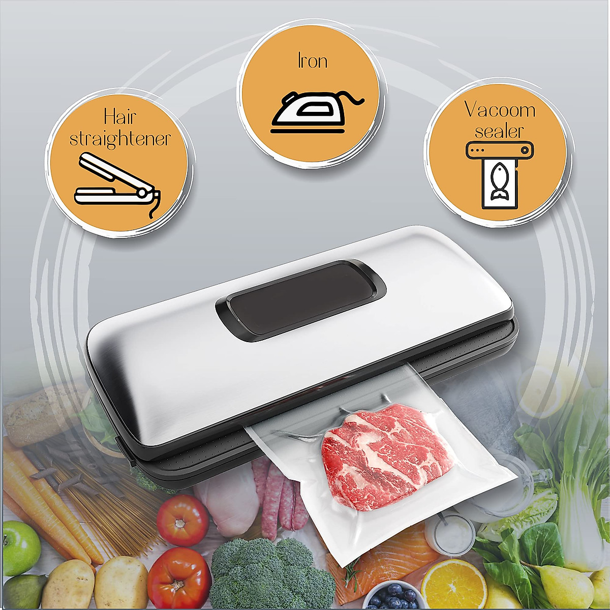 SARKA 30 Food Storage 1 Gallon Mylar Bags- Long Term and Extra Thick Baggies- Resealable Food, Jewelry, Accessories Bags- 14"L x 10"W x 2"H