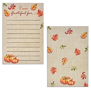 50 Pcs Thanksgiving Table Place Cards Fill in Gratitude Cards Harvest I Am Thankful For Card Autumn Dinner Settings Wedding Fall Party Supplies Decor