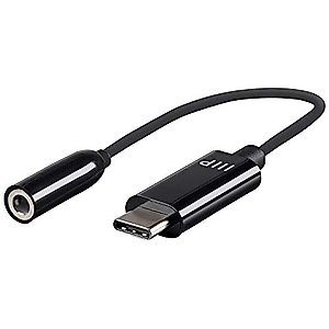 Monoprice 133044 USB-C to 3.5mm Auxiliary Audio Adapter Black For Google Pixel 2/XL, Moto Z/Z2, Essential PH-1, LG, HT And More