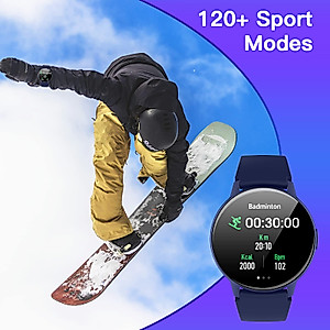 Smart Watches for Men Women with Answer/Make Calls, 1.3" HD Full Touch Smartwatch for Android/iOS Phones, IP68 Waterproof Fitness Watch with Heart Rate/Blood Oxygen/Sleep Monitor, Ai Control Call/Text