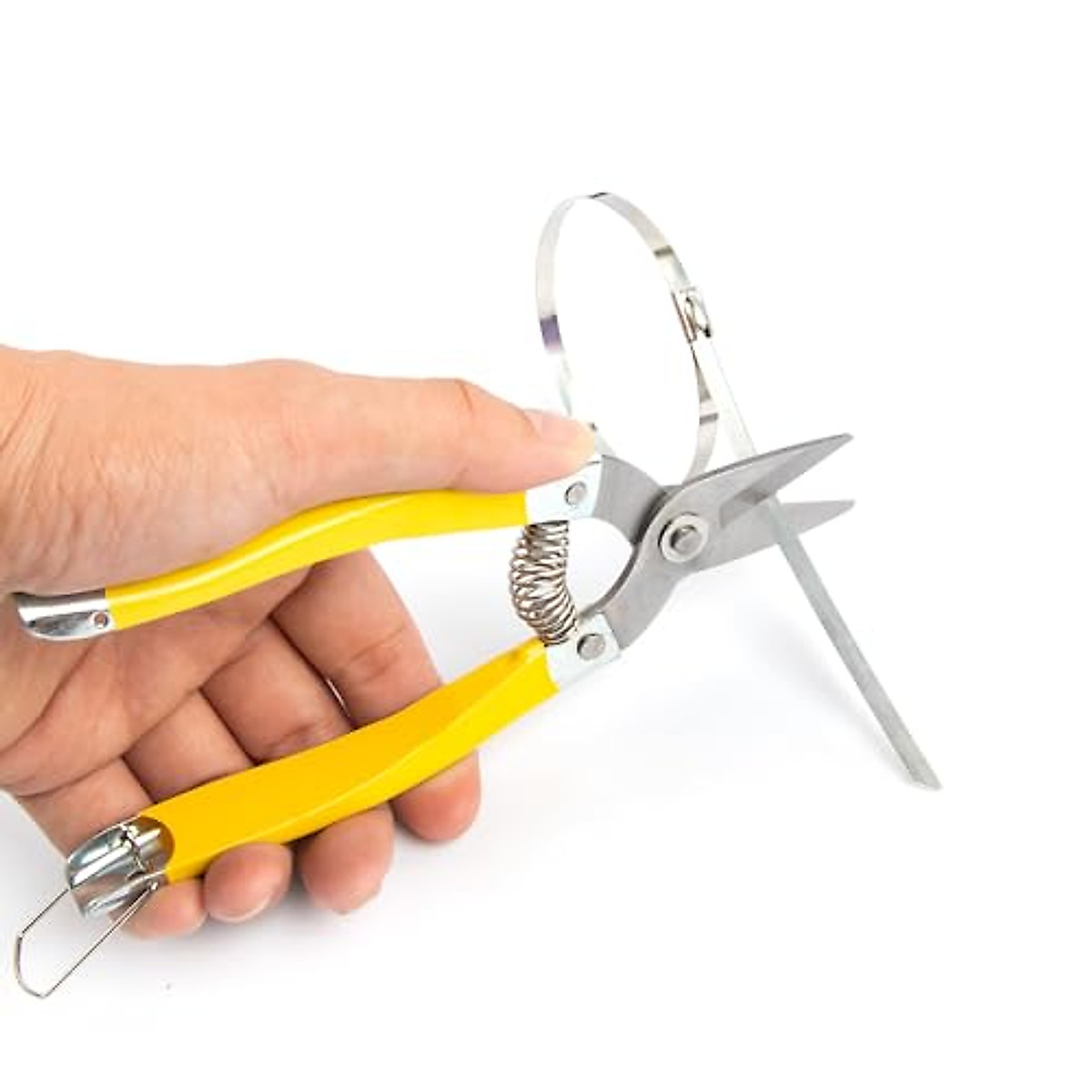 100 Pcs Stainless Steel Zip Ties Comes With Cutting Tools, Metal Cutting Shears for Cutting Stainless Steel Cable Ties -Suitable For Gardens, Farms, Chain Link Fences, Vehicles, Etc.