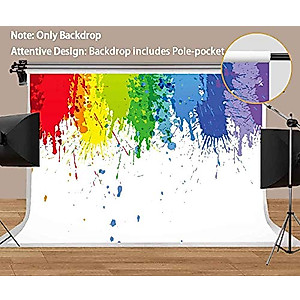 Paint Splatter Backdrop for Party Painting Art Party Decorations MEETSIOY 7x5ft Abstract Cartoon Painting Photography Background Themed Party Banner Photo Booth YouTube Backdrop PMT880