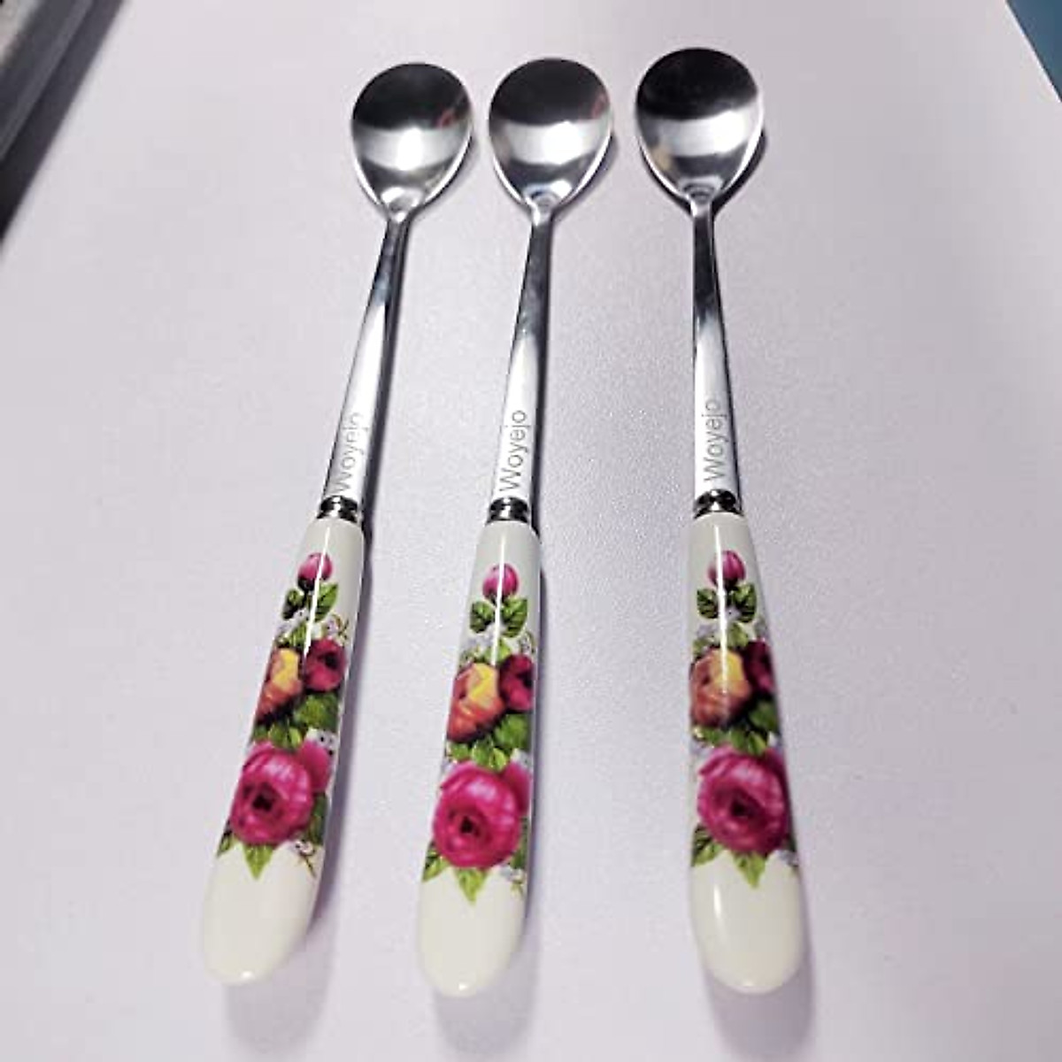 Woyejo 3 PCS Dinner Spoons Set, Stainless Steel Serving Spoons, Tablespoons, Dessert Spoons, Durable Metal Spoons Silverware for Home, Kitchen and Restaurant, Dishwasher Safe