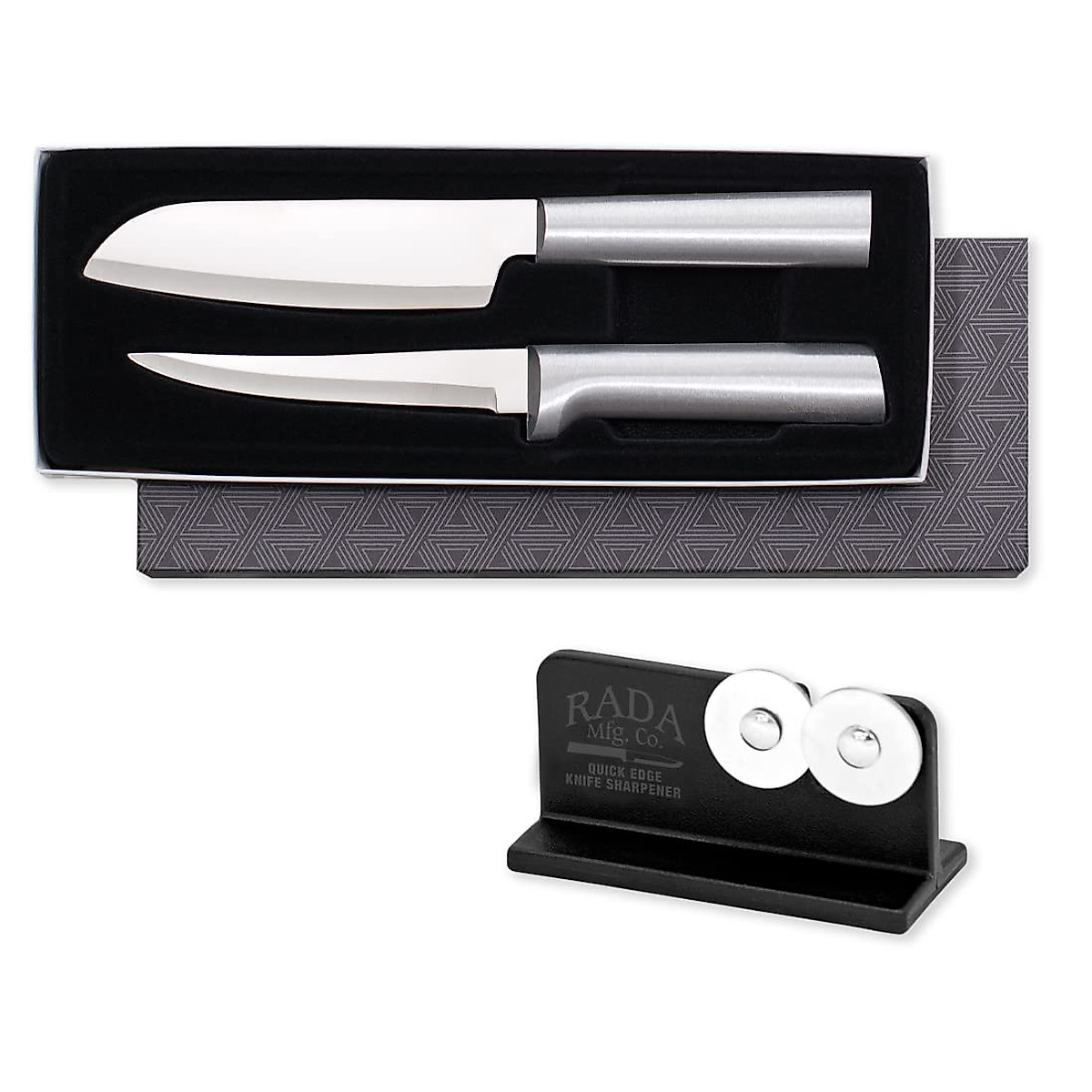 RADA Two Piece Knife Stainless Steel Cook’s Choice Gift Set With Knife Sharpener