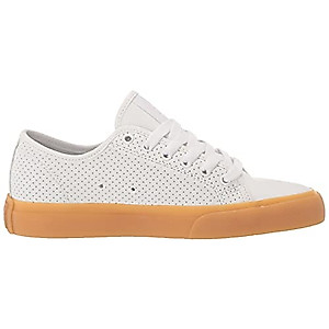 DC Women's Manual Skate Shoe, White/Gum, 9.5