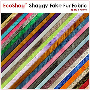 Ecoshag™ Faux Fake Fur Solid Shaggy Long Pile Fabric Sold by The Yard DIY Coats Costumes Scarfs Rugs Accessories Fashion (Turquoise)