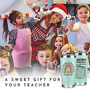 SUCHAGIFT Teacher Appreciation Gifts - Teacher Gifts for Women - Teachers Appreciation Week, Back To School, Birthday Gift - Thank You Gift Ideas for Teachers Women Daycare - 20 Oz Mint Tumbler