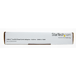 StarTech.com USB 3.1 Type-C to Dual Link DVI-I Adapter - Digital Only - 2560 x 1600 - Active USB-C to DVI Video Adapter Converter (CDP2DVIDP), Space Gray