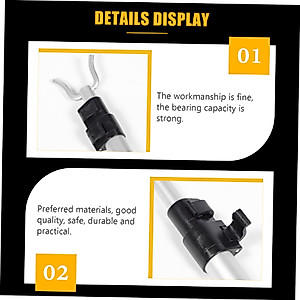 Alipis 3 pcs clothes rail white curtain rod clothing rack white Extendable Reach Pole garment rod Home Supplies Simple Pole for Clothes outdoor clothes fork grab handle hook Extender