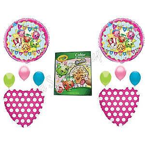 SHOPKINS & CRAYOLA COLORING BOOK BIRTHDAY PARTY Balloons Decorations Supplies Cupcake Cookie