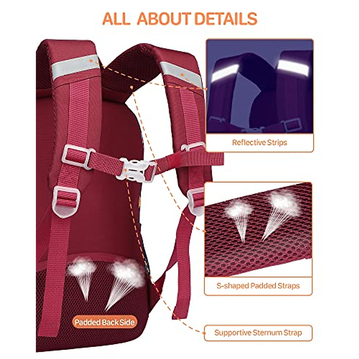 Bagseri Preschool Backpack, Kids Backpacks for Boys, Toddler School Backpack with Chest Strap BPA Free, 15 Inch (Astronaut, Dark Blue)