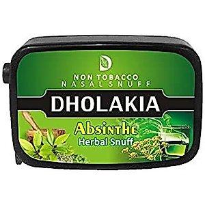 DHOLAKIA Absinthe Herbal Snuff Tobacco Free- Nicotine And Tobacco Free Snuff- Nasal Snuff