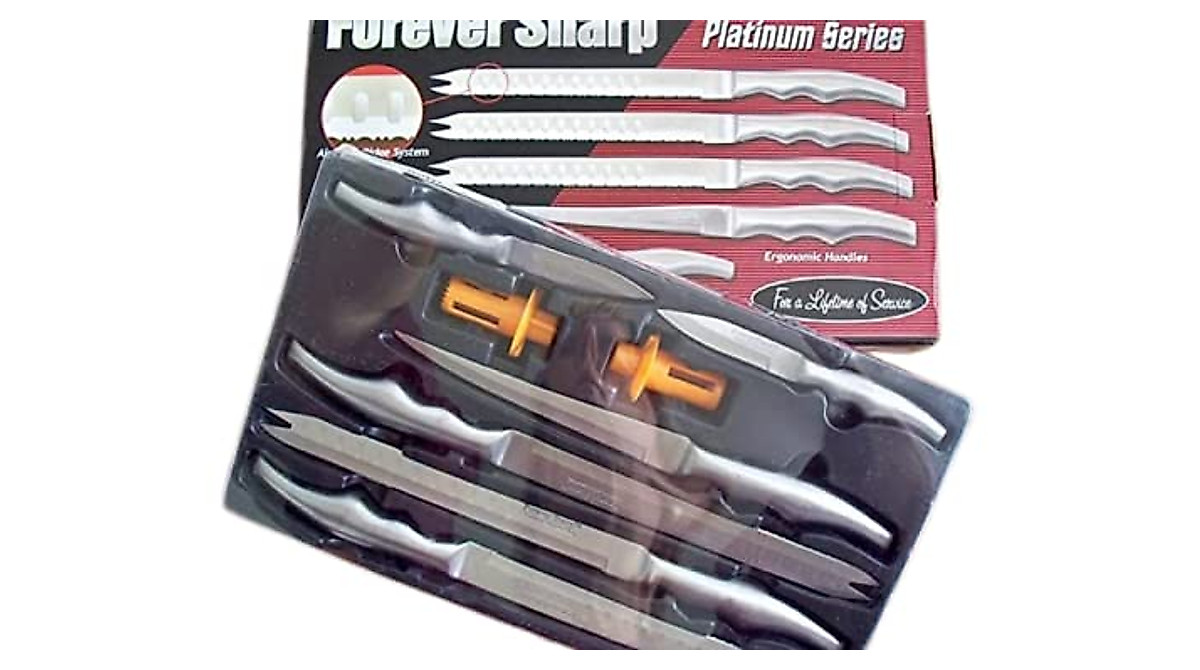 Forever Sharp Platinum 8 Pc Knives - Surgical Steel Set