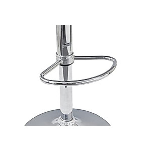 FurnitureR 3-Piece Bar Table Chairs Set, Round Cocktail Table and PU Leather Adjustable Swivel Chairs Barstools, Modern Counter Height, Home Office (White)