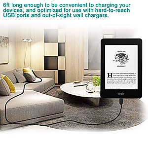 SCOVEE PS4 Controller Charger Cable,3-Pack 6ft Micro USB Charger Cord for Xbox One,Samsung Galaxy,Android Phone,Playstation Dual Shock 4,High Speed Charging Replacement for Kindle eReader,Fire Tablet