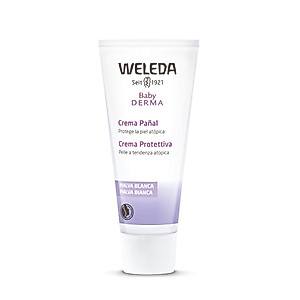 Weleda Baby White Mallow Diaper Care Cream, 1.7 Fluid Ounce, Fragrance Free Plant Rich Protection with White Mallow, Pansy, Sesame and Coconut Oils