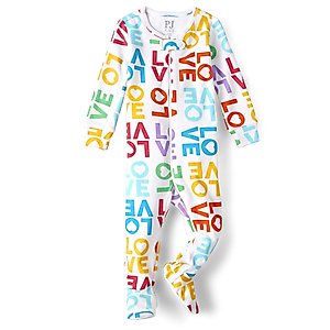 The Children's Place 2 PC Family Matching Pajamas Sets, Snug Fit 100% Cotton, Big Kid, Toddler, Baby, Vday Love Multi, 3-6 Months