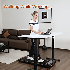 HOTSYSTEM Under Desk Treadmill, Walking Pad for Home/Office, Portable Walking Treadmill, Walking Jogging Machine with APP and LED Display