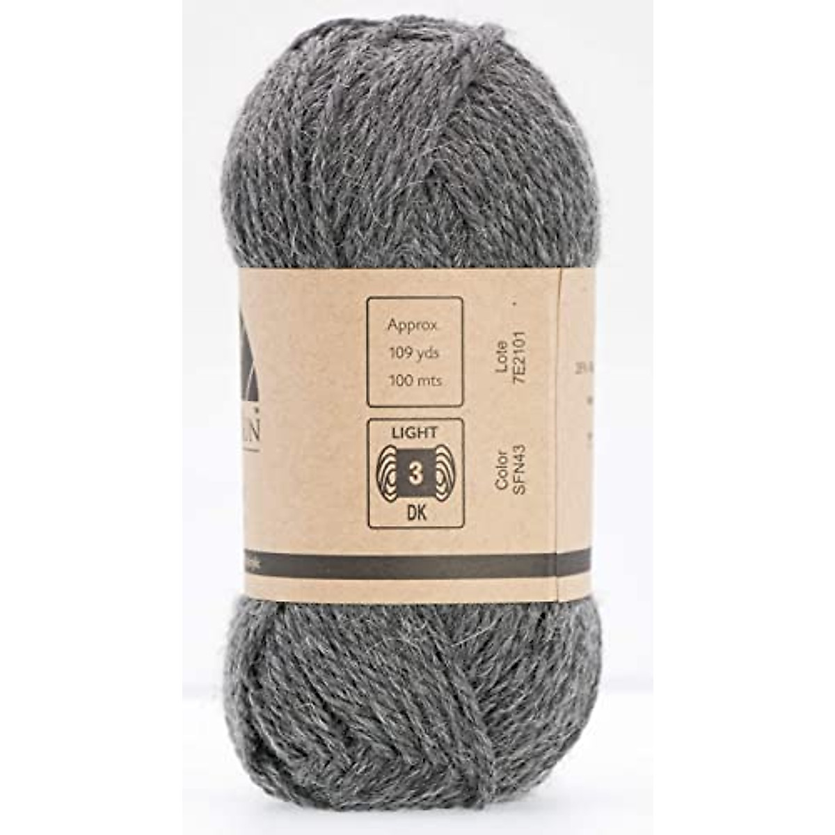 [ Set of 3 Small Gorgeous Skeins ] Alpaca Yarn Blend [ Umayo ] [ DK ] #3 (5.25 Ounces/150 Grams Total) Lovely and Soft to Enjoy Knitting - Crocheting - Weaving [ Grey ]