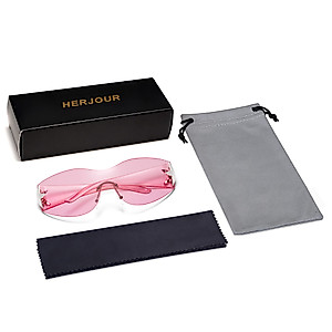 Allarallvr Y2K Trendy Sunglasses for Women Men Gafas De Sol Para Mujer Shield Wrap Around Sun glasses AR82143(Pink,Pink)