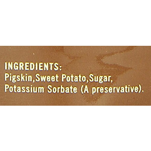 Pork Chomps Baked Pork Skin Dog Chews, 5-inch Mini Twists, Real Sweet Potato Wrap, 12 Count