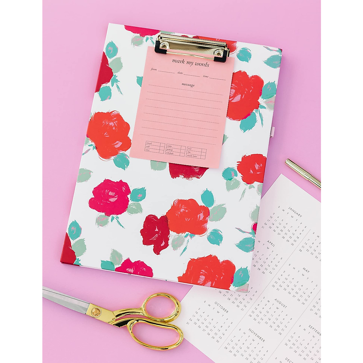 Kate Spade New York Memo Notepad, Small Scratch Pad for Notes, Cute Pink Writing Pad with 125 Sheets, Mark My Words