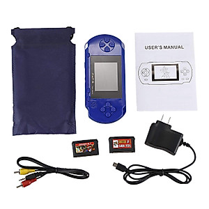 Tiamu 3 Inch 16 Bit Pxp3 Handheld Game Player Retro Video Game Console 150 Games Gaming Players Console(Blue) 187580A2