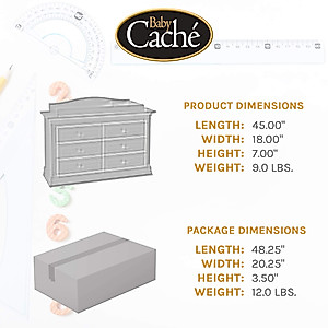 Baby Cache Natural Hardwood Changing Station Table Topper | Montana Collection | Espresso