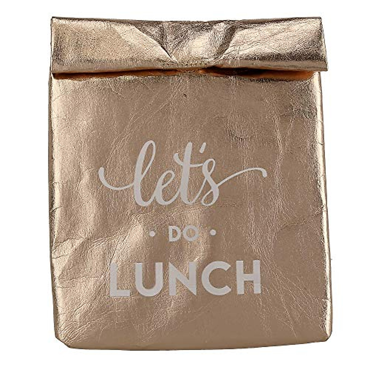 Creative Brands Washable Paper Insulated Bag, 7 x 10-Inch, Let's Do Lunch