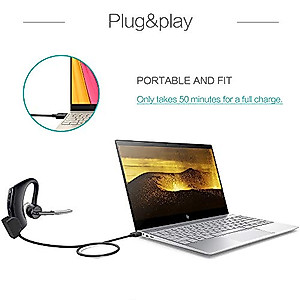 [2-Pack] TUSITA Charger Compatible with Plantronics Voyager Legend - USB Charging Cable Clip Cradle 27cm - Wireless Bluetooth Headset Accessories