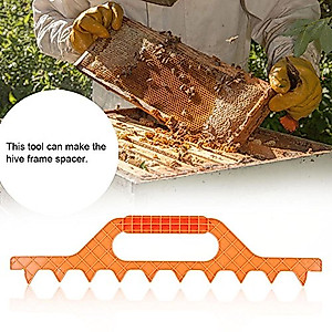 GLOGLOW 7/8/9 Frame Hive Spacer for Spacing Bee Frames, Bee Hive Frame Spcing Tool for spacing 8 Frames in a 10 Frame Sized Box, Beekeeping Equipment(Orange 9 Frame)