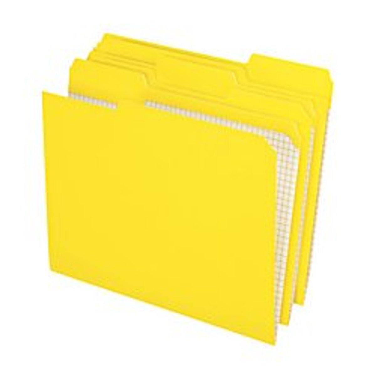 Pendaflex Grid Pattern Color Legal File Folders - Legal - 8 1/2" x 14" Sheet Size - 1/3 Tab Cut - Top Tab Location - 11 pt. Folder Thickness - Stock - Yellow - 100 / Box