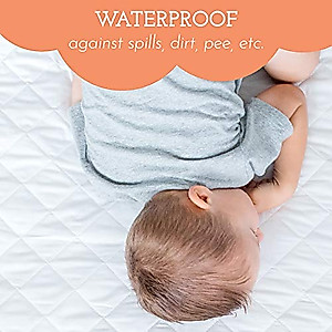 Little Sleepy Head Soft, Waterproof Portable Crib Mattress Protector for Pack n Play & Play Yards