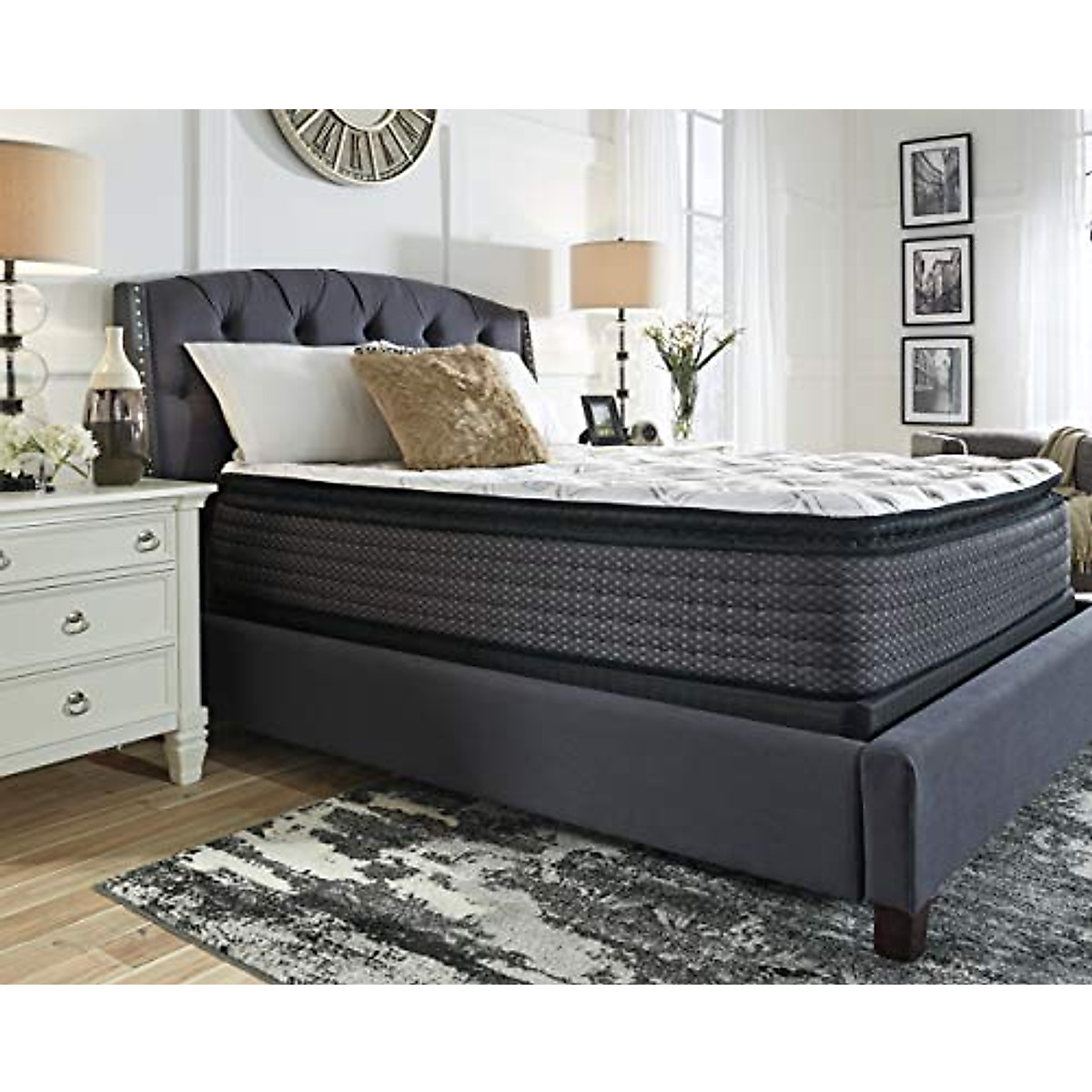 Signature Design by Ashley King Size Limited Edition 11 inch Plush Pillowtop Hybrid Mattress with Lumbar Support Gel Memory Foam