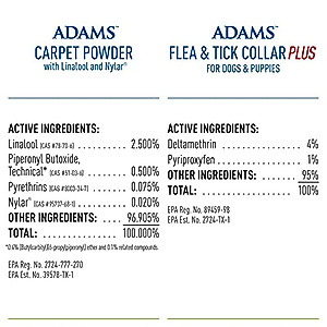 Adams Carpet Powder + Flea & Tick Dog Collar