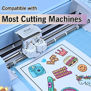 Koala Printable Vinyl Sticker Paper for LASER Printer - Glossy Waterproof Sticker Paper, White 8.5X11 Inch 20 Sheets