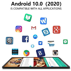 MEIZE Octa-Core Tablet 10.1 Inch, Android 10.0 Tablet, 32GB ROM/128GB Expand, 1920x1200 IPS HD Glass Display, Dual 18MP Camera, WiFi/Bluetooth/GPS/OTG/Certified Tablet [2021 Latest Black]