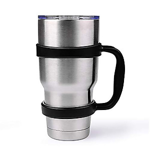 STRATA CUPS 30 oz Tumbler Handle - Available For 30 oz YETI Tumbler, OZARK TRAIL Tumbler, Rambler Tumbler- BFA free (Black)